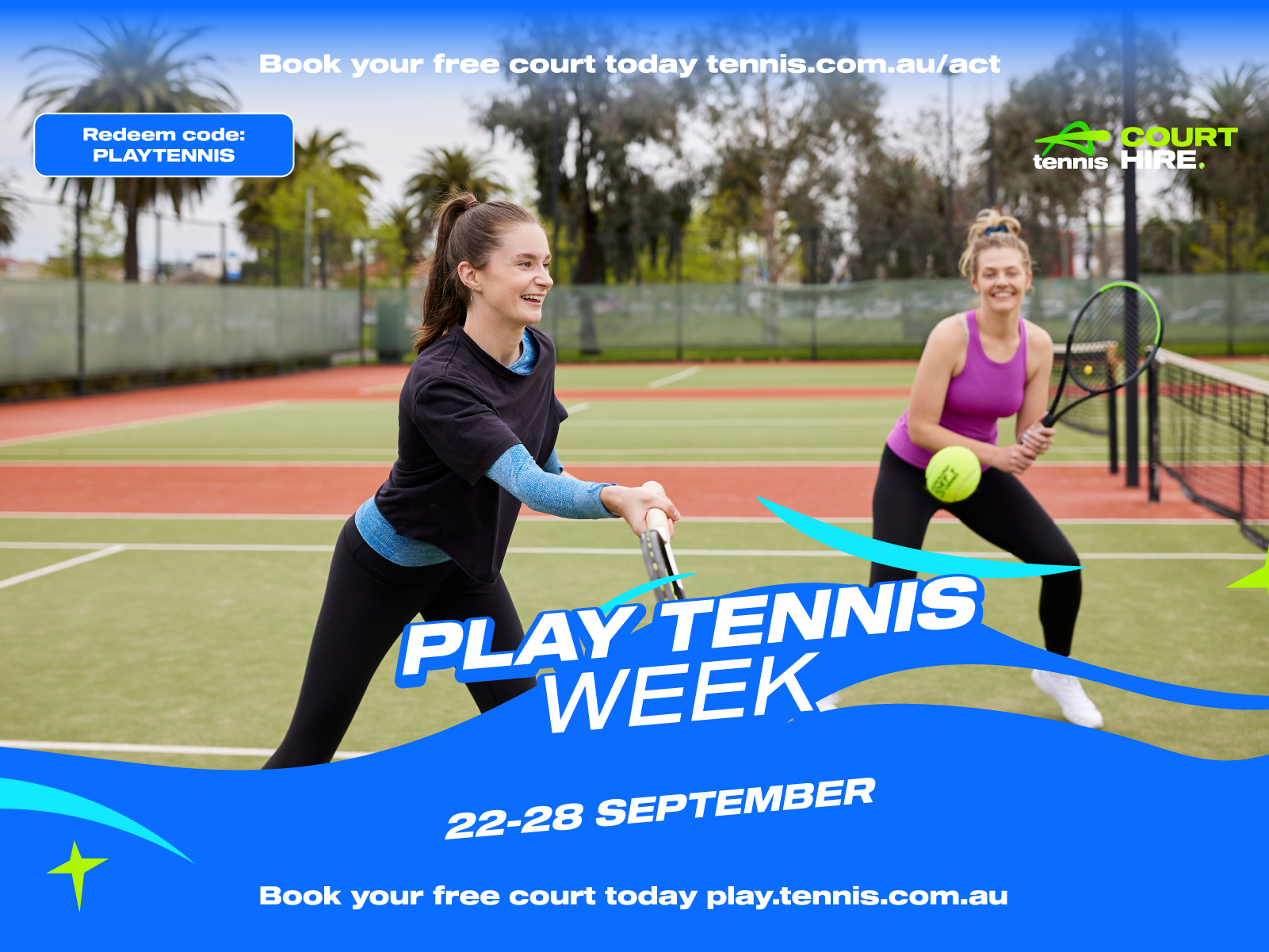 Play Tennis Week 2025 | 15 September, 2025 | Tennis ACT
