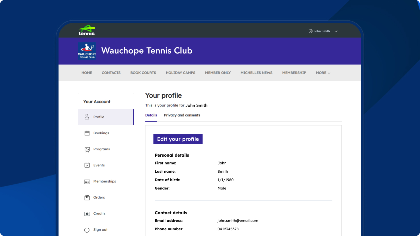 Using Clubspark