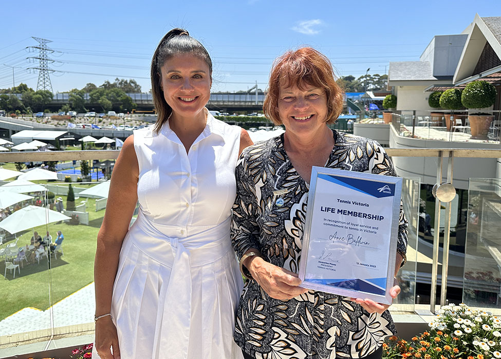 Anne Baldwin awarded Life Membership of Tennis Victoria | 27 January ...